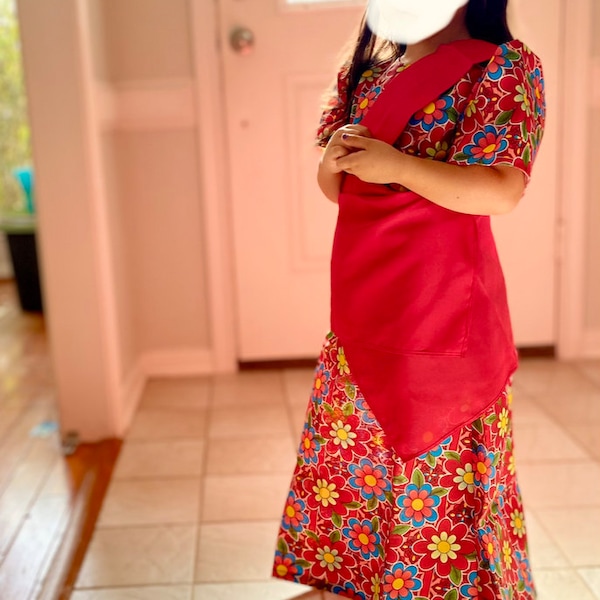 KIDS FILIPINIANA DRESS Floral Patadyong Philippine National Costume ...