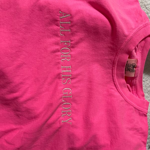 All for His Glory T-shirt, Embroidered Christian Based Clothing, Faith ...