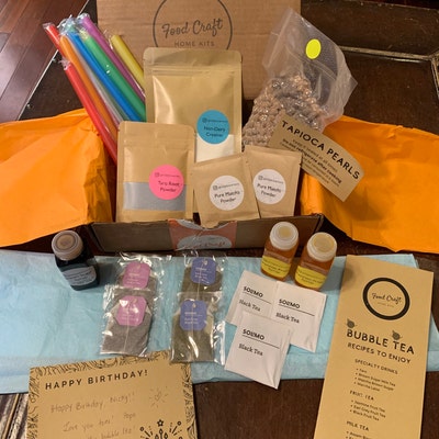 Assorted Bubble Tea Kit DIY Boba Tea Kit DIY Milk Tea Kit I 5 Drinks ...