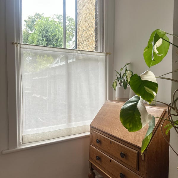 Cotton Muslin Blind, Flat Curtain, Egyptian Cotton, Max Length 120cm - Etsy