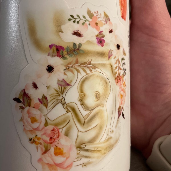 Pregnant Line Art Stickerpregnancy Sticker Breastfeeding Pumping ...