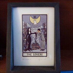 The Lovers VI Tarot Card Art Hand-cut Art Card Mounted on - Etsy