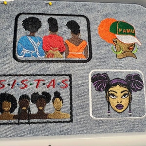 Machine Embroidery Design, Friends, Natural Hair, Friend, Woman 4, 5, 6 ...