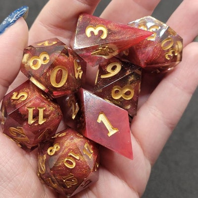 Nocturnal Fortune Dice Set Polyhedral Dice D&D Dice Set Dungeons and ...