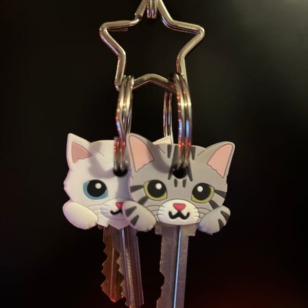 Add-on Star Key Ring, Keychain Add On, Silver Star Keychain Ring ...