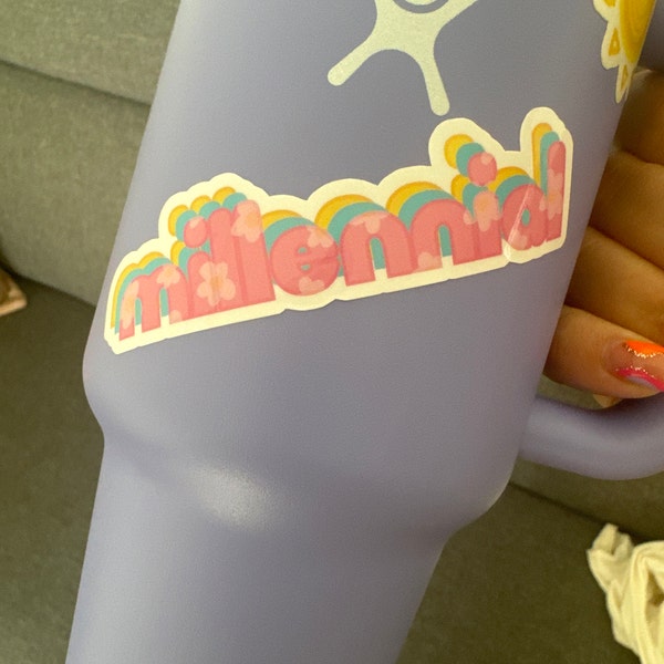 Millennial Throwback Sticker - Etsy