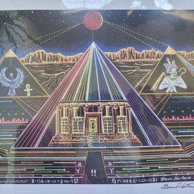 Ancient Egypt Pyramids Isis Osiris Light Language Egyptian Art Signed ...