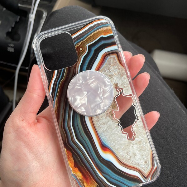 Agate Slice Geode Phone Case for iPhone 17 Air 16e 15 Pro 14 13 Mini 7 ...