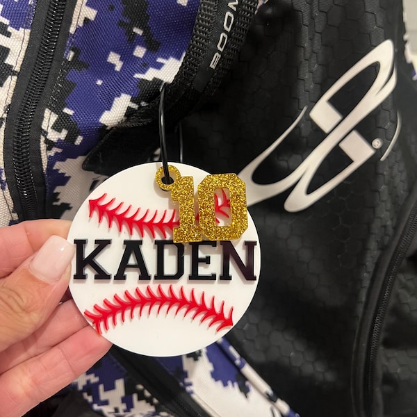 Baseball Bag Name Tags | Sport Keychains | Personalized Sports Keychain ...