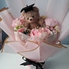 Personalised Graduation Teddy Flower Bouquet, Forever Keepsake, Artificial Flowers ...