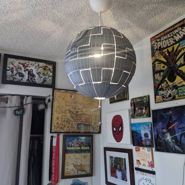 Ikea PS 2014 Star Wars Death Star Exploding Pendant Ceiling Light Lamp ...