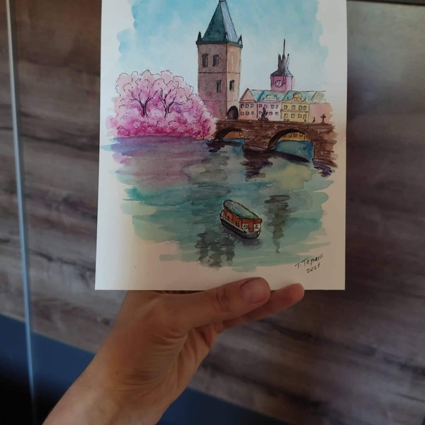 Tulip Painting Original Watercolor Flower Art Floral Artwork Tulips ...