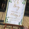 PRINTABLE Greenery Oh Baby Welcome Sign, Baby Shower Welcome Sign ...