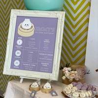 Dumpling Baby Shower Diaper Sign Raffle Ticket Invitation Dumpling ...