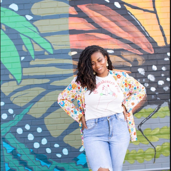 Flower Power Blazer; Funky Colorful Floral Jacket; Retro; Fun Jacket - Etsy