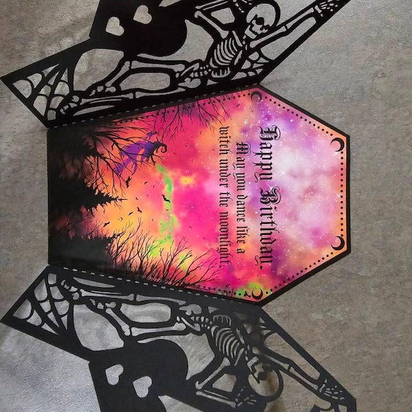 Skull Vines Coffin Card SVG Digital Download - Etsy