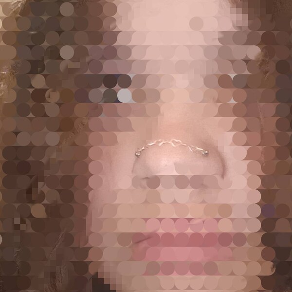 Sterling Silver Heart Shaped Nose Chain, Nose Chain, Nostril Chain ...