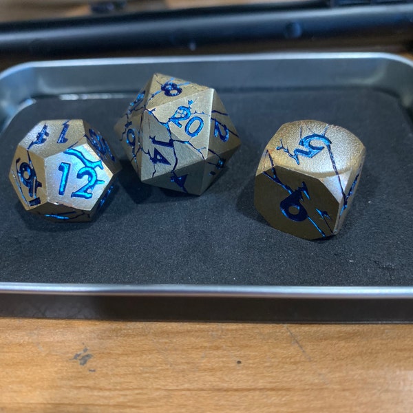 Arcane Fissure Metal Dnd Dice Set | for TTRPG Games Such as Dungeons ...