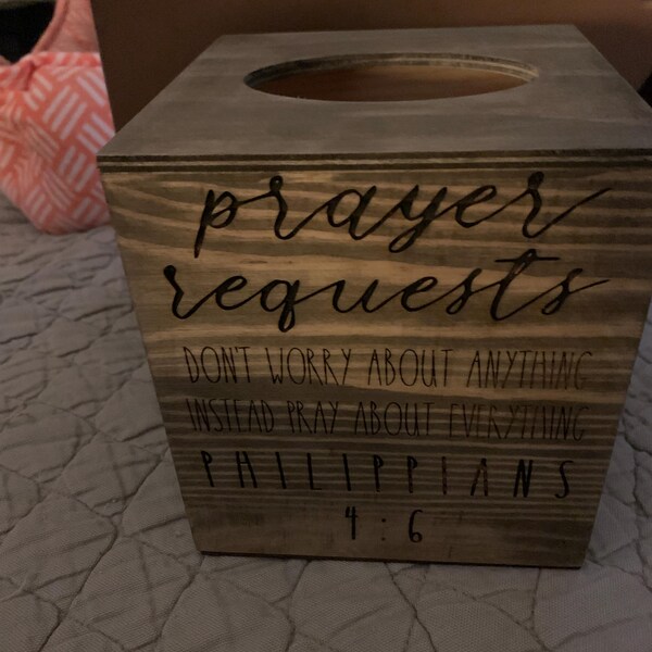 Prayer Request Drop Box Cube Custom Wooden Church Small Group - Etsy