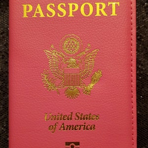 Pink Passport Cover Travel Passport Holder Pink | Etsy