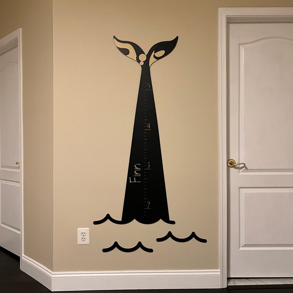 Anchor Height Chart Custom Growth Chart Nautical Nursery Under the Sea ...