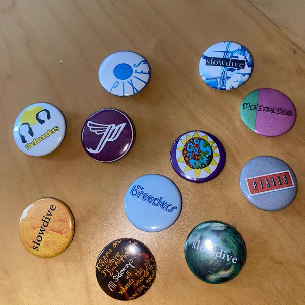 Three Moldy Peaches 25mm (1 Inch) Button Pin Badges With Striking Black ...