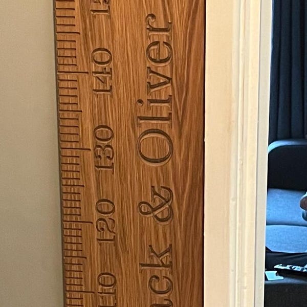 Oak Faced Height Chart, MDF Children's Height Chart, Growth Chart ...