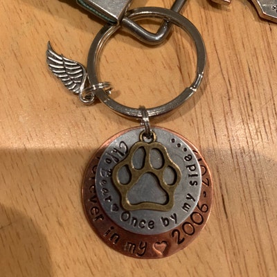 Pet Memorial Key Chain, Personalized, Pet Remembrance Key Chain ...