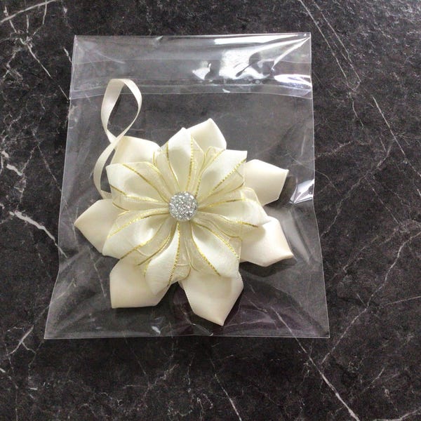 Double Bows Satin Ribbon Ready Made Bows 3.5 Inch 9cm Large Bows Baby ...