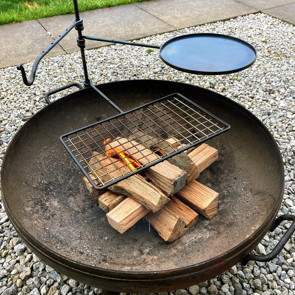 Large 3 Arm Fire Anchor - Portable Bushcraft Cooking Set - Camping ...