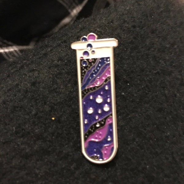 Galaxy Space Test Tube Enamel Pin | Lapel Pin, Badge | Gift - Etsy