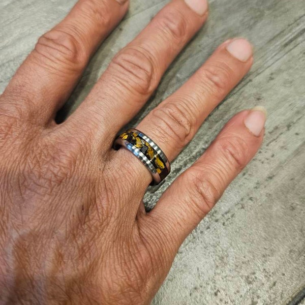 Real Tigers Eye Band, Tiger's Eye Band, Tigers Eye Ring, Push Gift ...