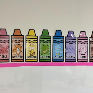 JUMBO Printable Crayon Color Posters for Classroom OVER 18 INCHES Tall ...