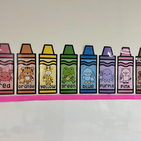 JUMBO Printable Crayon Color Posters for Classroom OVER 18 INCHES Tall ...