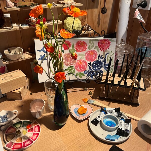 Ceramic Watercolor Kit, Watercolor Palette, Ceramic Artists Palette ...