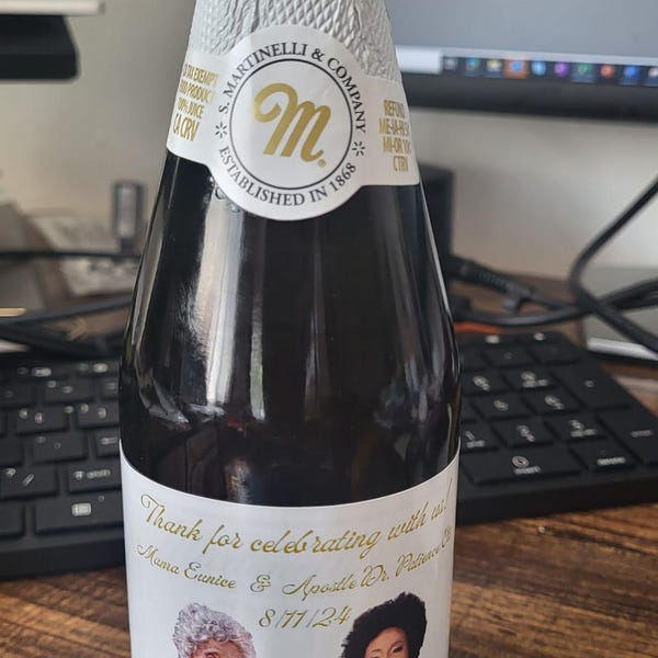 Mini Cider/wine Photo Bottle Labels Custom Designed Apple Cider Labels ...