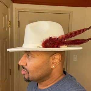 Western Hat Feather With 76 Bennington American Flag - Etsy