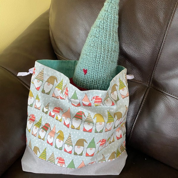 Van Gogh Starry Night Print Fabric, Knitting Project Bag, Medium or ...