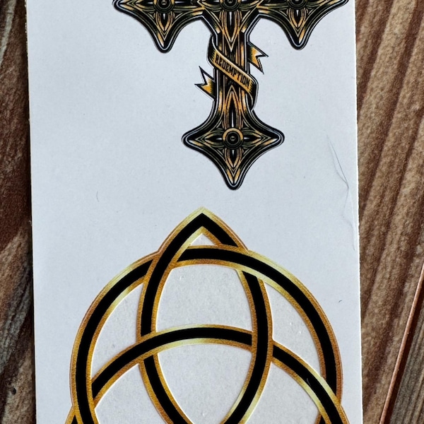 Ornamental Christian Cross Vinyl Sticker Cut to Shape - Etsy