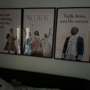 Hamilton Inspired Schuyler Sisters 'WORK' Print Illustration Musical ...