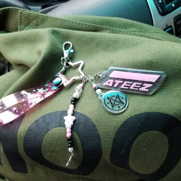 ATEEZ KPOP Keychain *various Colors* ATINY - Etsy