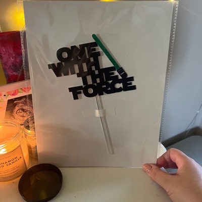 One With the Force Birthday Cake Topper Star Birthday Cake Topper 1st ...