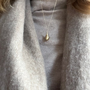 14K Real Gold Large Tear Drop Cremation Urn Necklace,personalized Ash ...