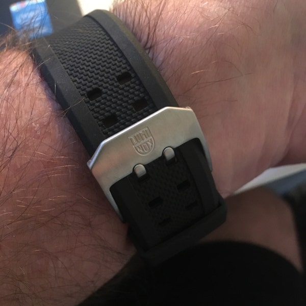 Luminox Black Rubber Original Watch Band Strap IRB 22mm 3000 3900 8400 ...