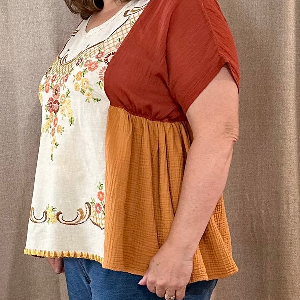 Collage Gather Top - PDF Sewing Pattern - Etsy