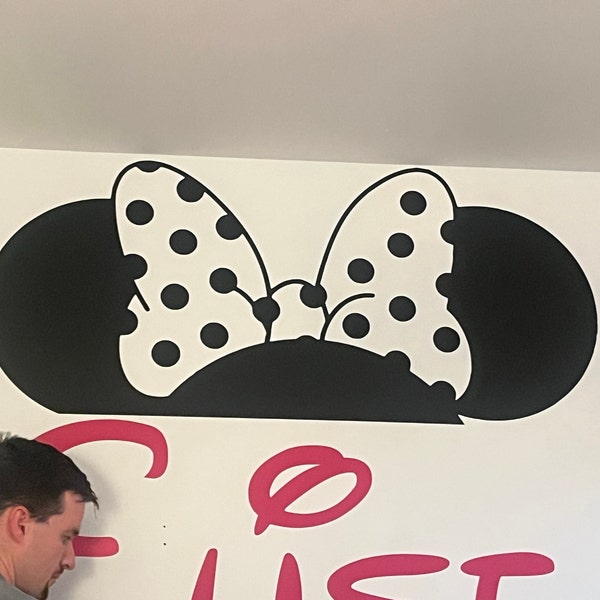 Personalized Name Wall Decal | Minnie Mouse Wall Decal | Custom Name ...