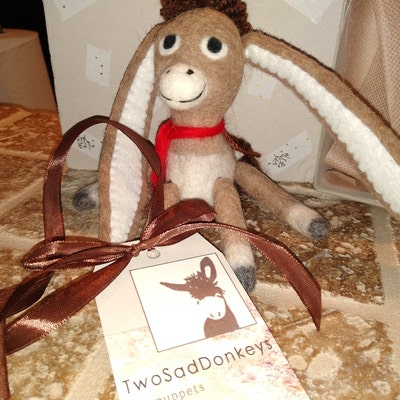 Laura Felt Llama Art Marionette Puppet Handmade Toy Stuffed - Etsy