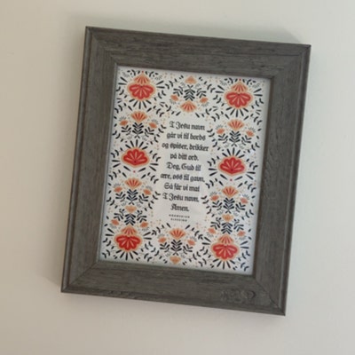 Norwegian Blessing table Prayer, Limited Edition Nordic Print ...