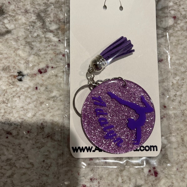 Personalized Gymnastics Keychain | Custom Gymnast Name Bulk Gift ...