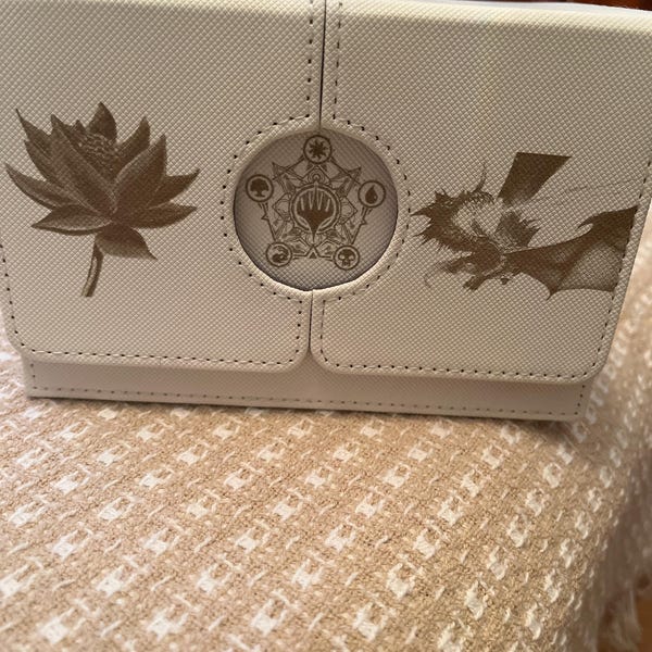 Customized Engraved White MTG 300+ Card Box, Commander Deck, TCG Box ...
